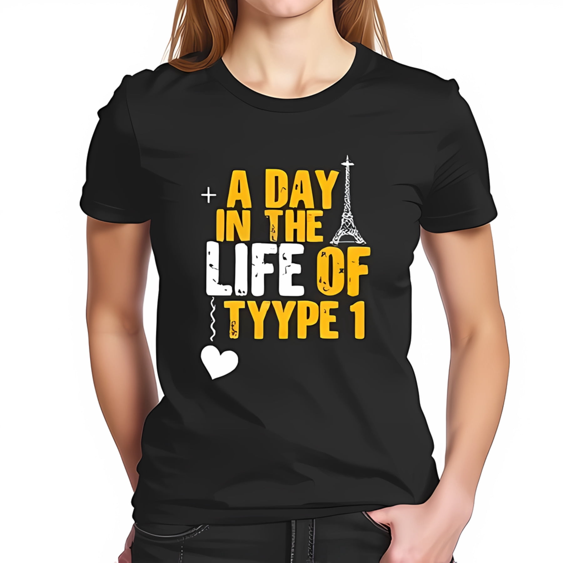 Cotton Short Sleeve T-Shirt with Vintage Graphic: '+ A DAY IN THE LIFE ...