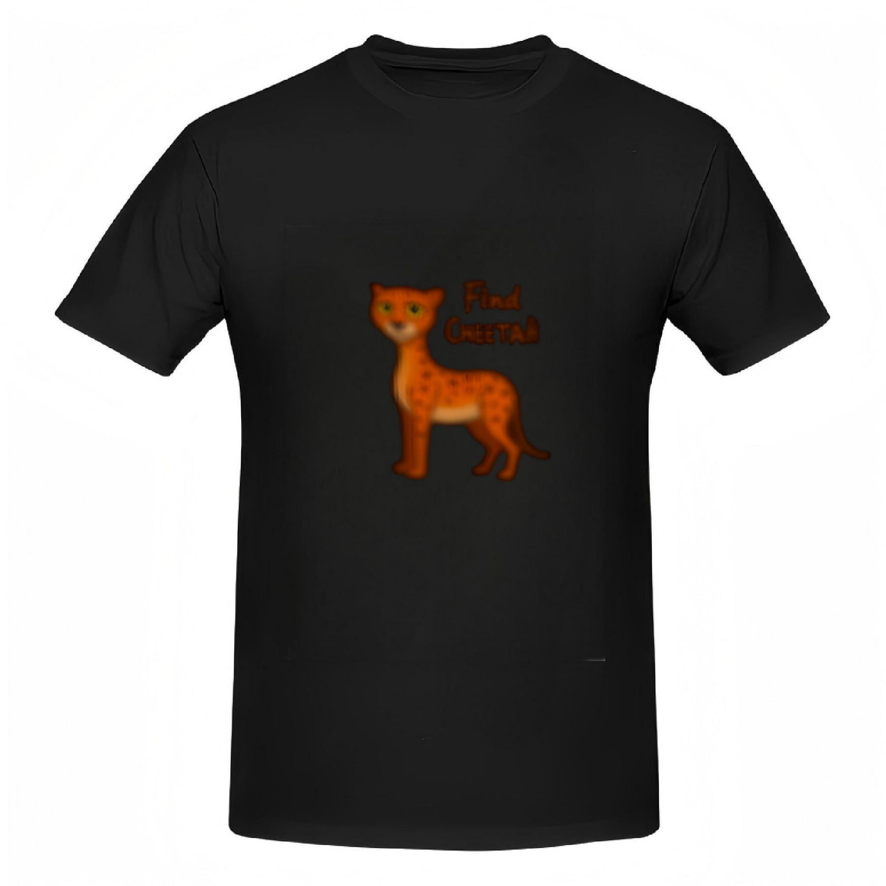 Cotton Short Sleeve T-Shirts for Women - Fun Cartoon Design with Orange ...