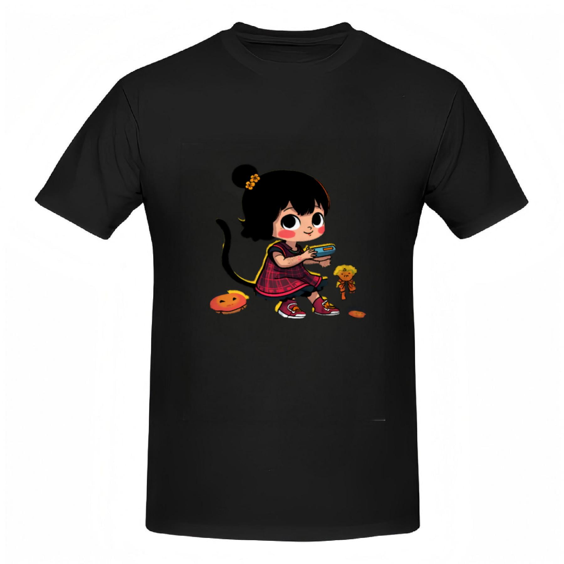 Cotton Short Sleeve T-Shirts for Women - Fun Red Pattern Tee Tops ...