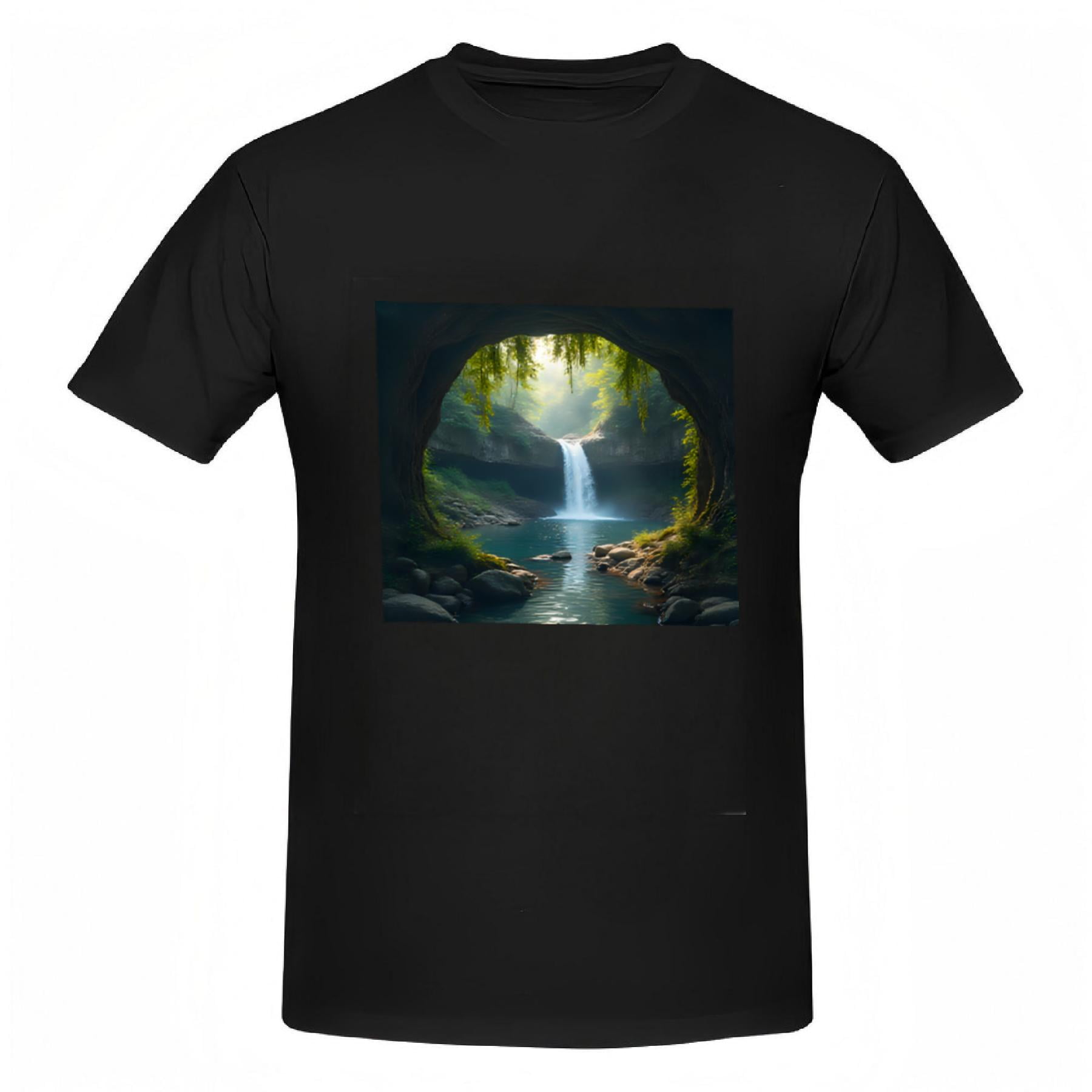 Cotton Short Sleeve T-Shirts for Women - Nature-Inspired Patterns with ...