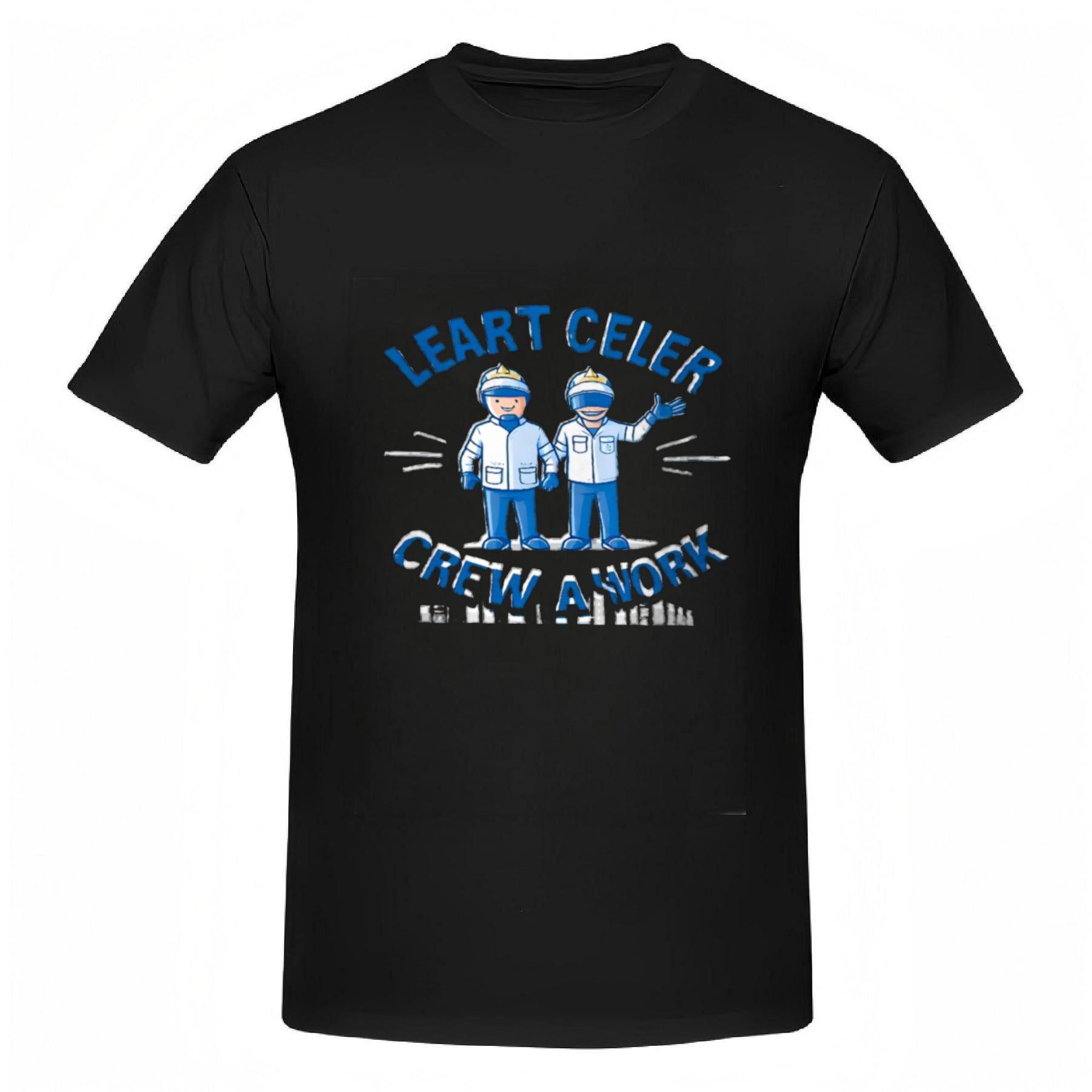 Cotton Short Sleeve Tee for Women - Fun Cartoon Crew Design with Blue ...
