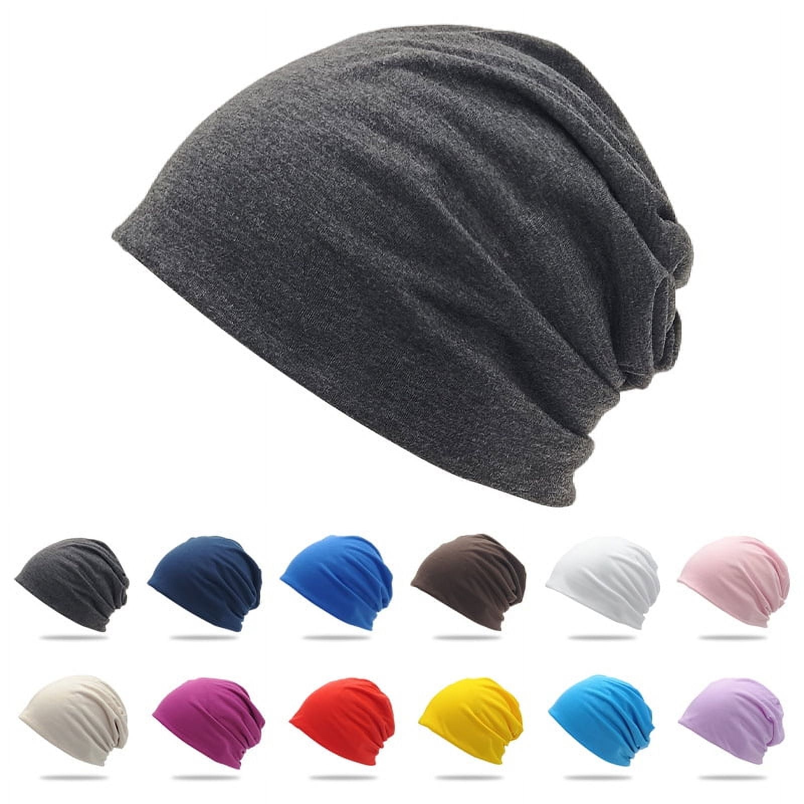 Vorkoi Cotton Slouchy Beanie Hip-Hop Soft Lightweight Running Beanie ...