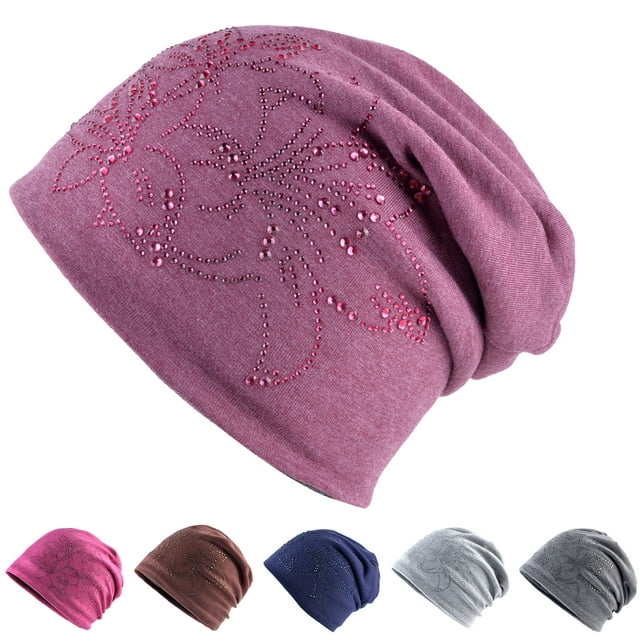 Cotton Slouchy Chemo Beanies, Chemo Cap Headwear Cancer Hats for Women ...