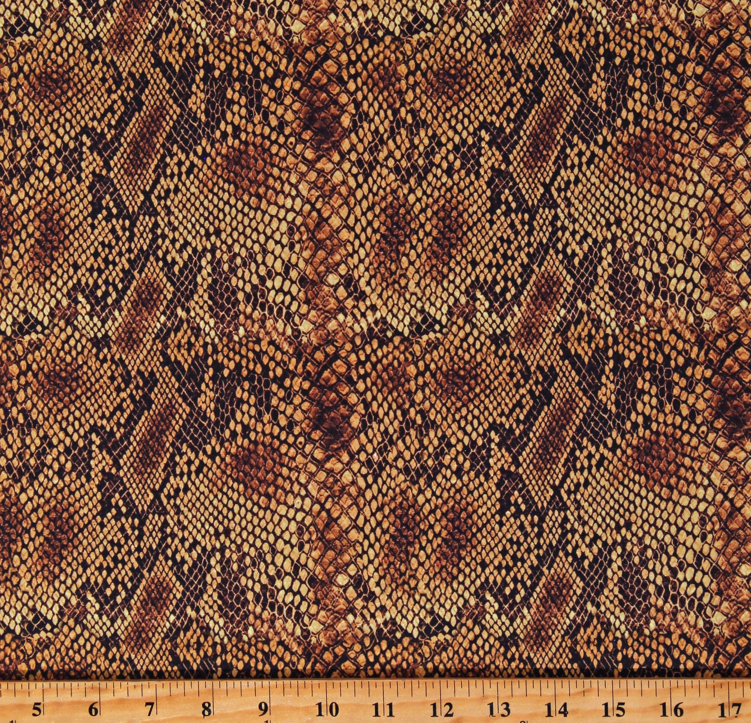 Cotton Snake Skin Snakes Reptiles Animal Print Skin Prints Gold and ...