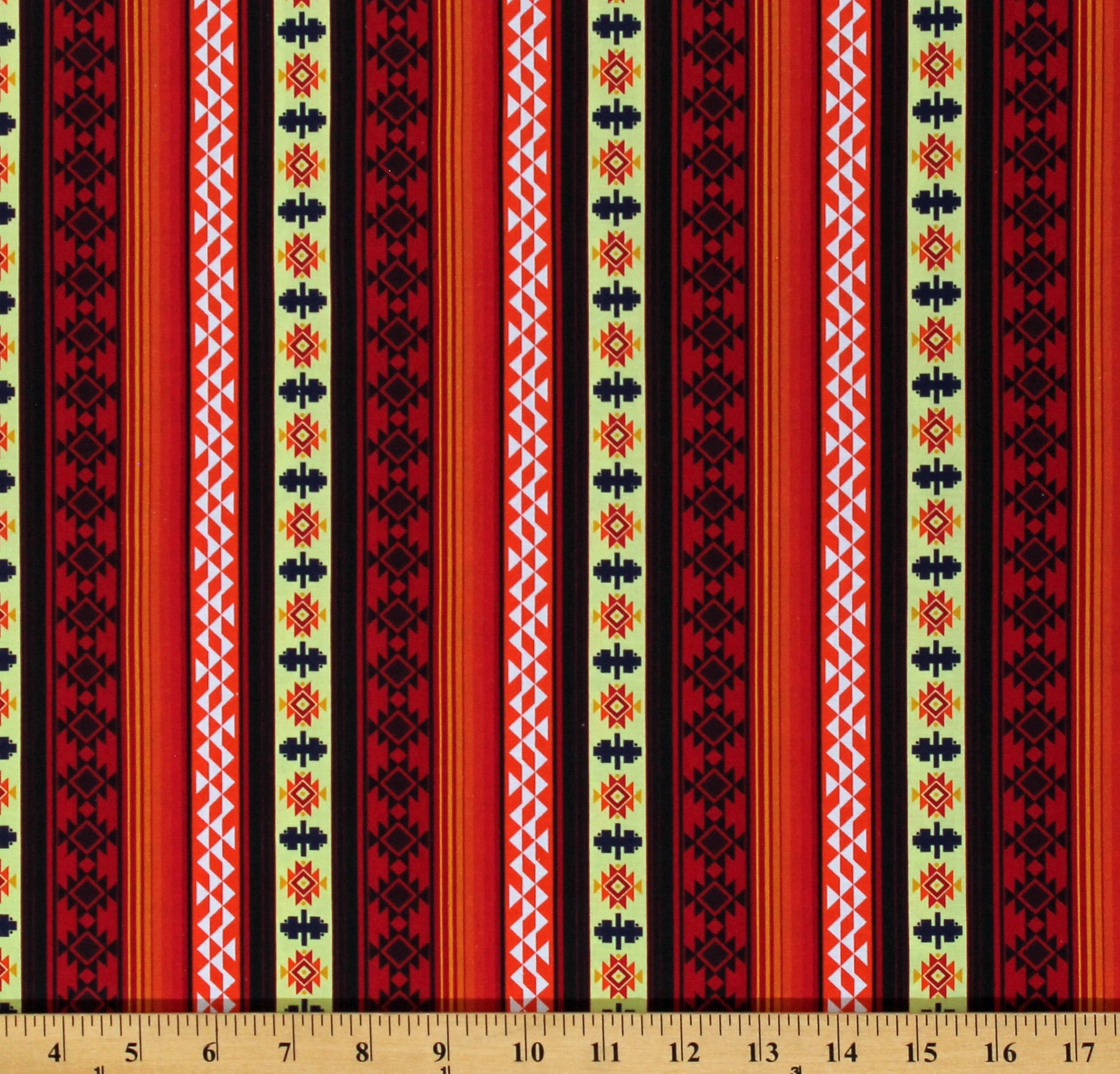 Cotton Southwest Chili Pepper Southwestern Geometric Patterned Stripes ...