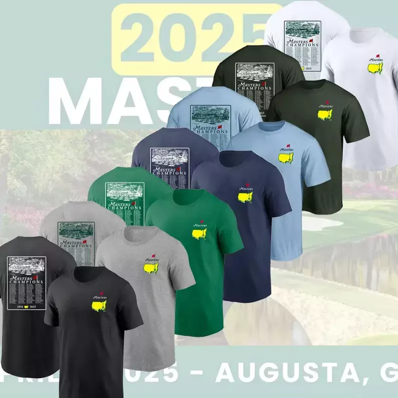 Cotton Sport Shirt For Fans, 2025 The Masters Golf Tournament Augusta ...