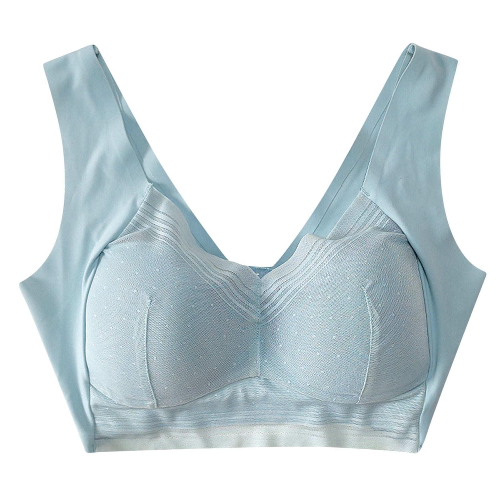 Cotton Sports Bra Women Lightly Lined Bra Feature V-Neck Molded Bra ...