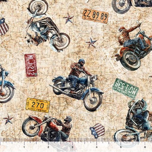 Cotton Stars Stripes and Steel Grunge Biker Toss Motorcycles Road Signs ...