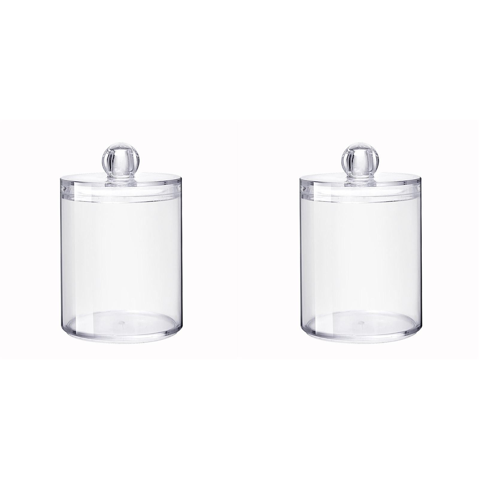Cotton Storage Box Containers With Lids Small Clear Jar Containers with ...
