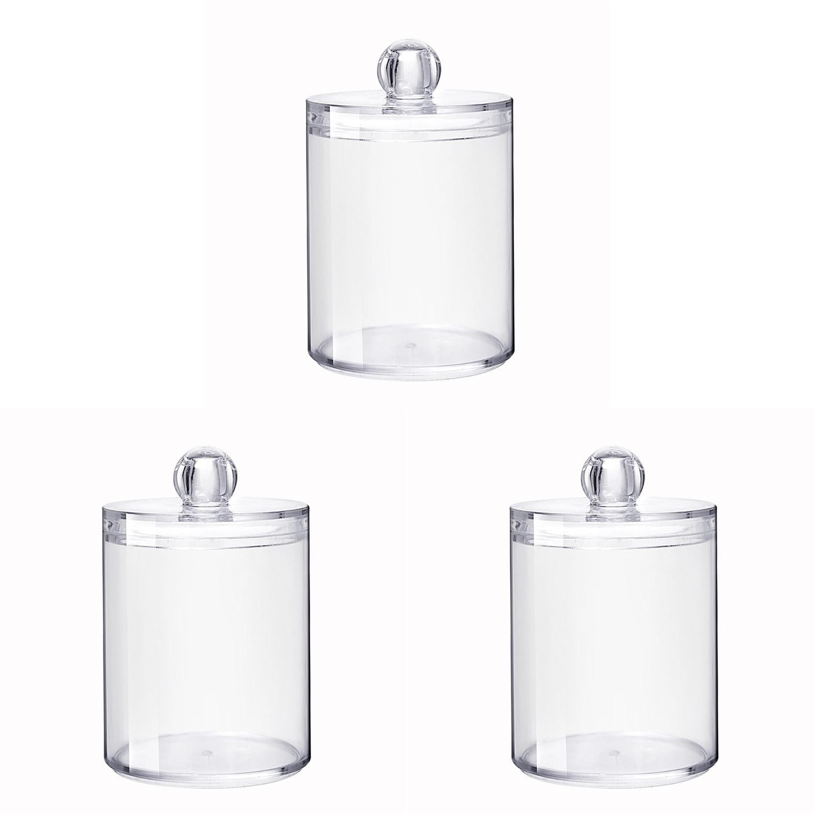 Cotton Storage Box Containers With Lids Small Clear Jar Containers with ...