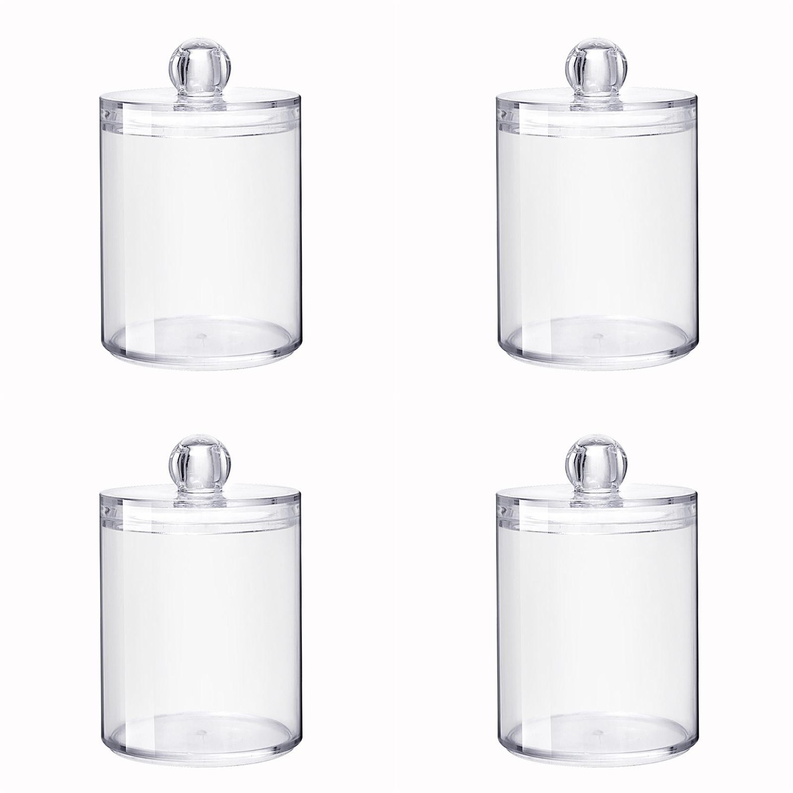 Cotton Storage Box Containers With Lids Small Clear Jar Containers with ...