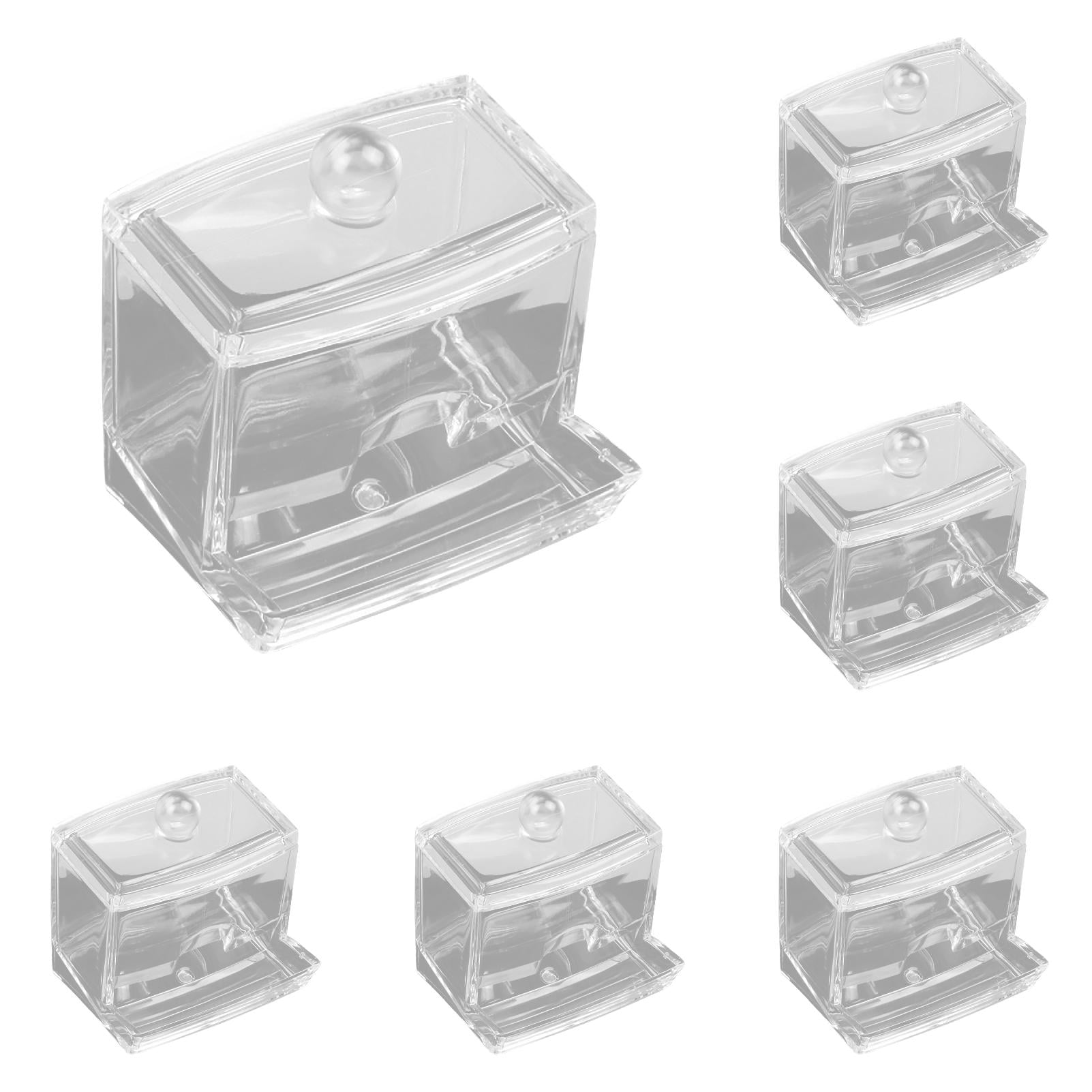 Cotton Storage Box Containers With Lids Small Clear Jar Containers with ...