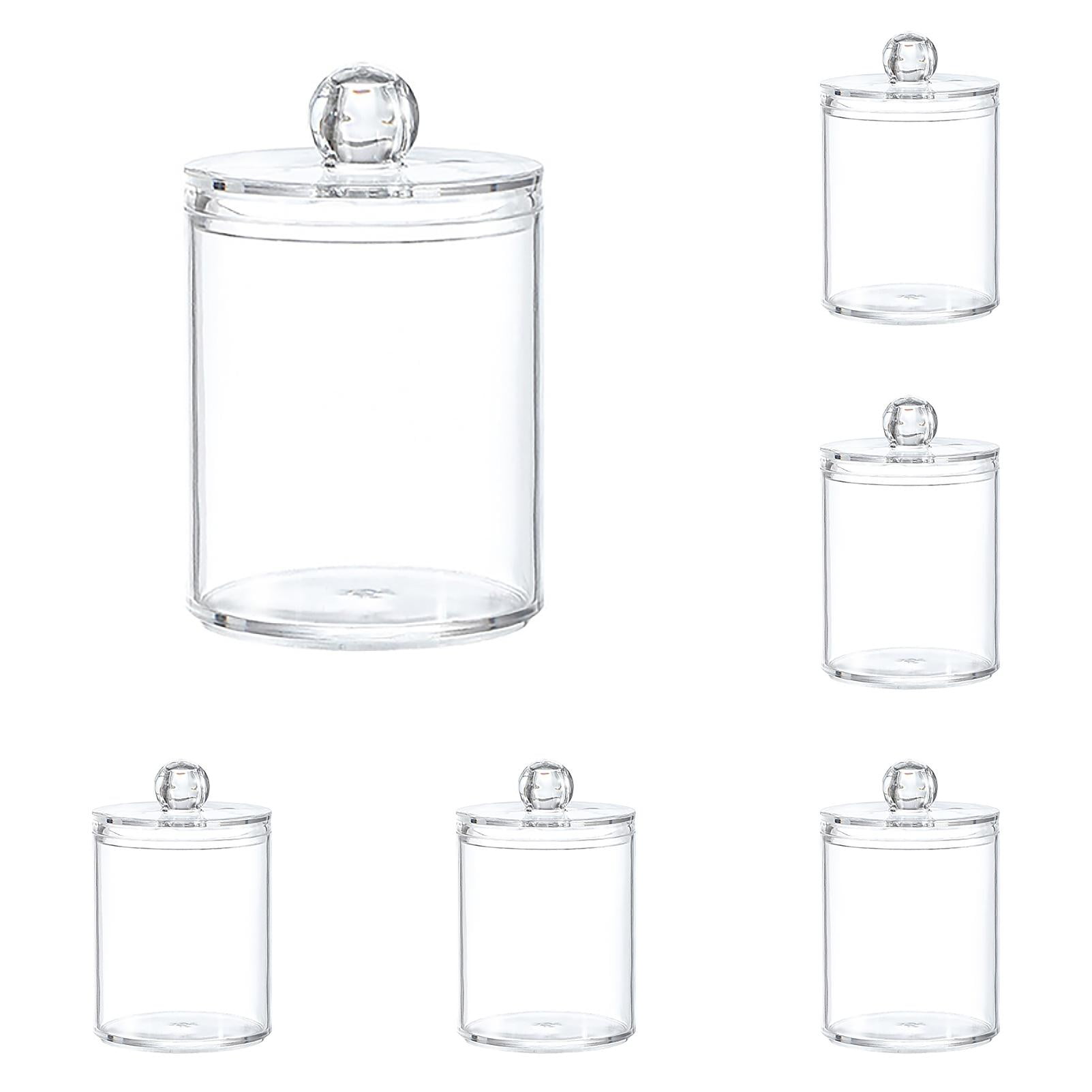 Cotton Storage Box Containers With Lids Small Clear Jar Containers with ...