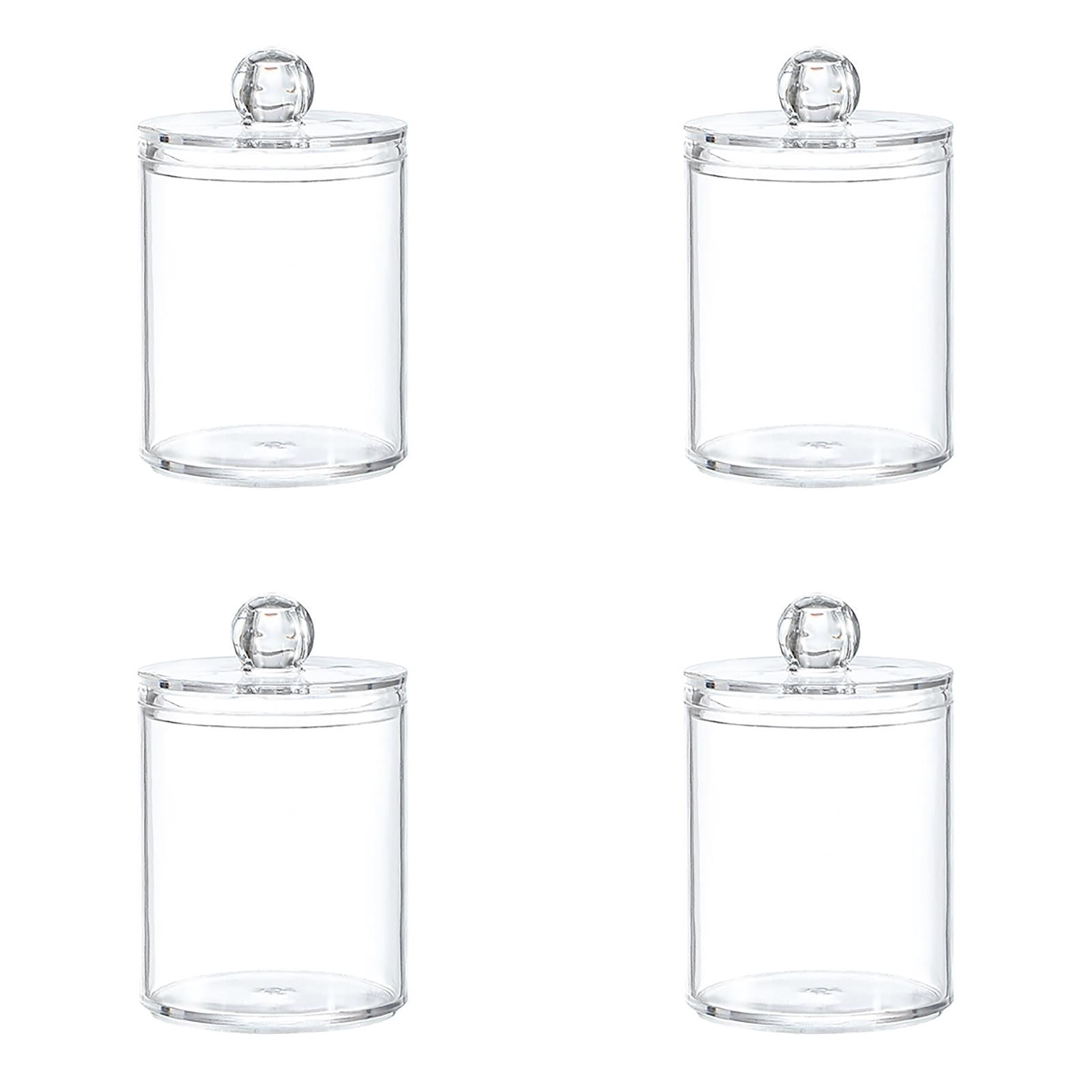 Cotton Storage Box Containers With Lids Small Clear Jar Containers with ...