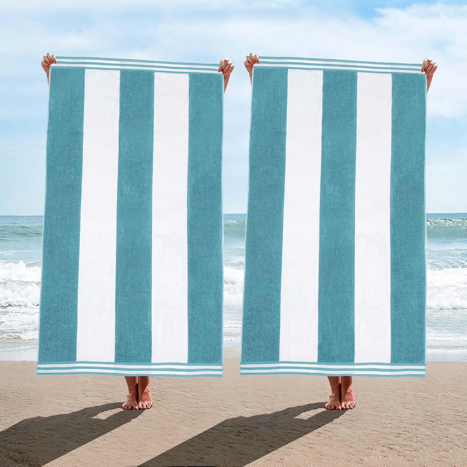 Cotton Striped Beach Towels, Colorful Towels for Adults, Kids, Pool ...