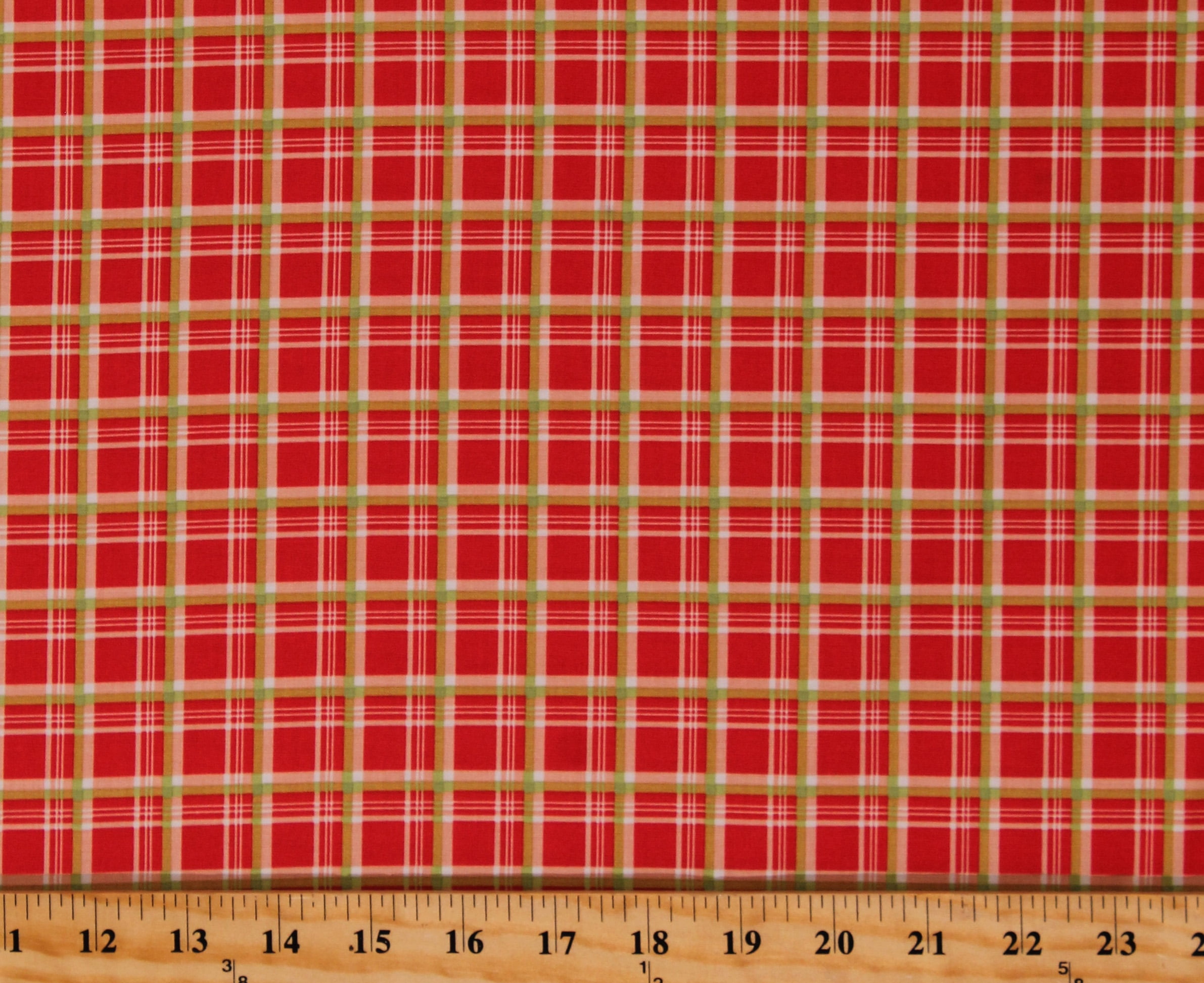 Cotton Stripes Plaid Holiday Merry Little Christmas Red Cotton Fabric ...