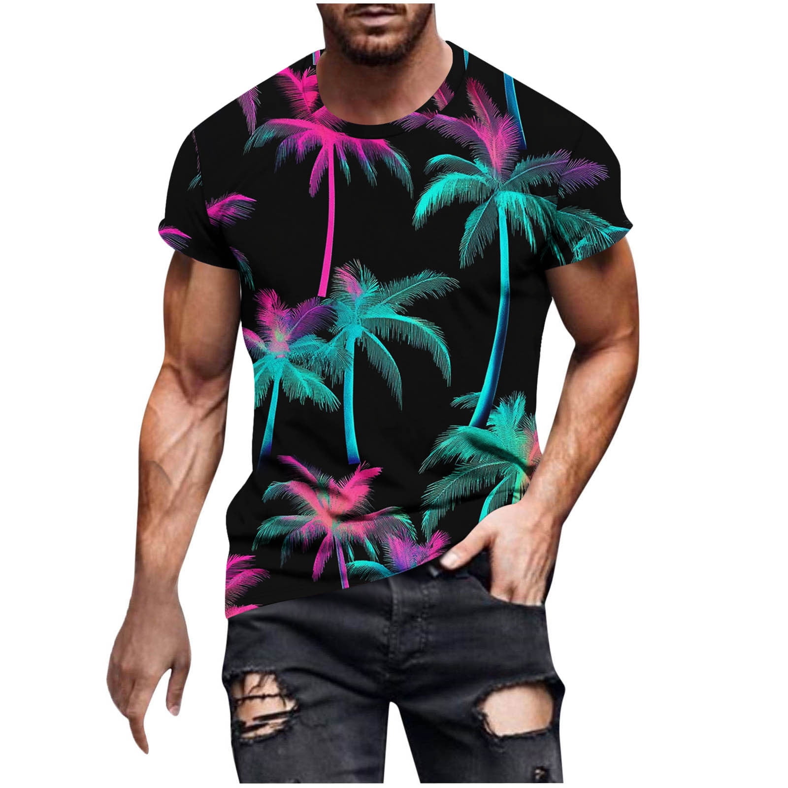 Cotton Summer Beach White T Shirts For Men Summer Tops for Men 2025 ...