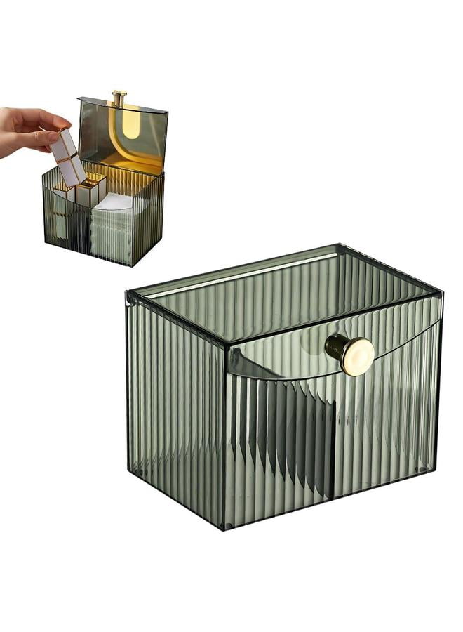 Cotton Swab Holder with hinged Lid Acrylic 2 Compartments Cotton Pad ...