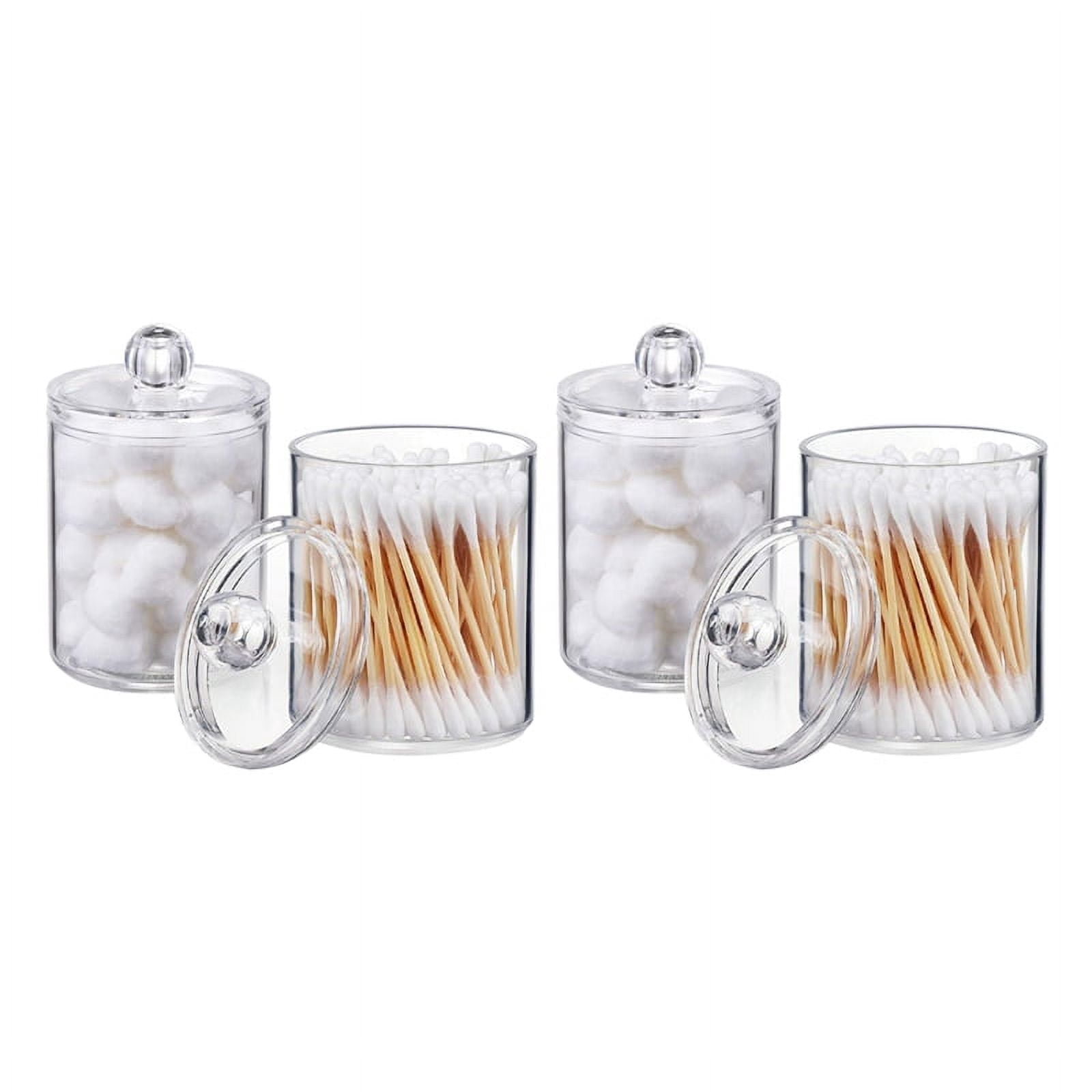 Cotton Swab Jar with Lids for Bathroom Canister Storage B - Walmart.com