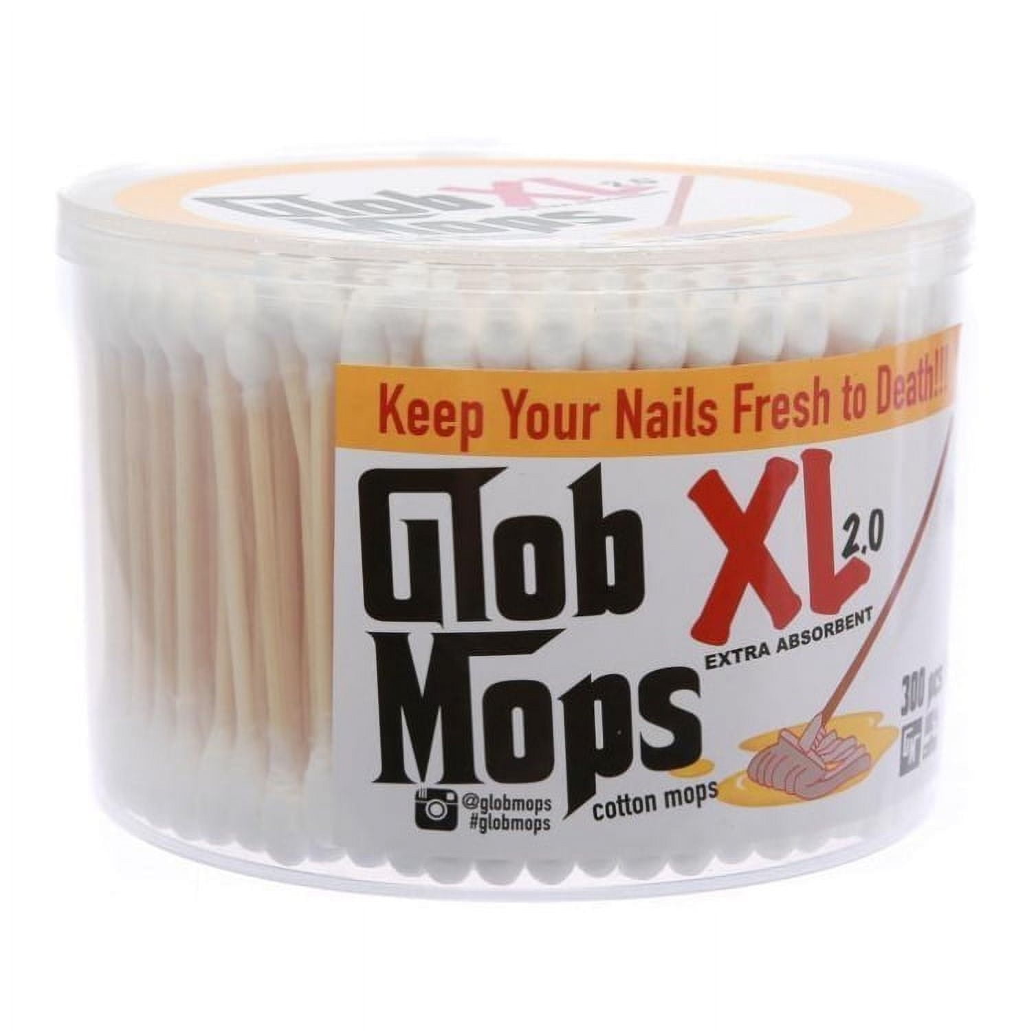 GLOB MOPS Cotton Swabs XL 2.0 with 300 Tips, Extra Cotton for ...