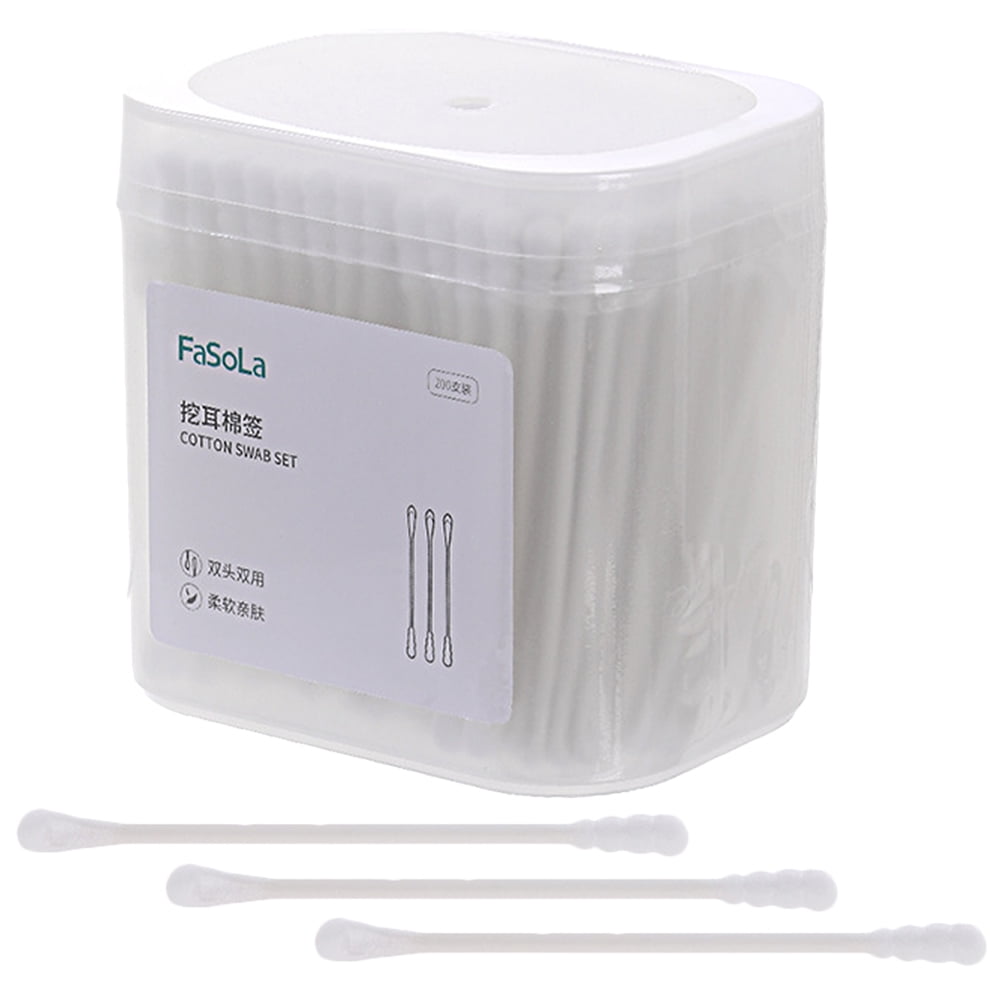 Cotton Swabs Makeup for Ears Wax Dedicated Organic White Log Paddle ...