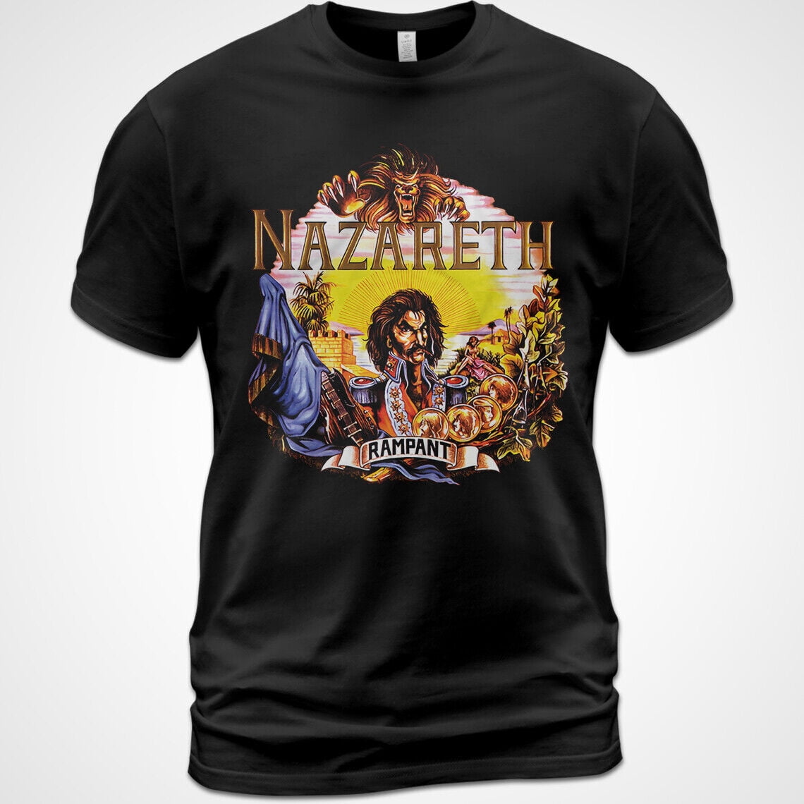 Cotton T-Shirt Nazareth Rampant Album Tee Pete Agnew Jimmy Murrison ...