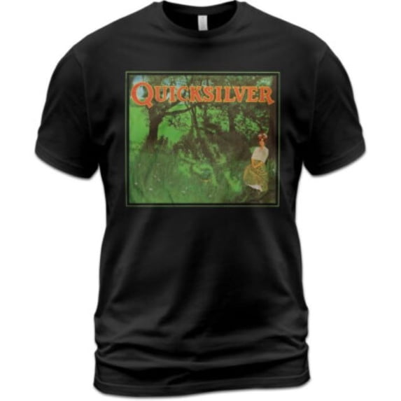 Cotton T-Shirt Quicksilver Messenger Service Black Shirt HT452 ...