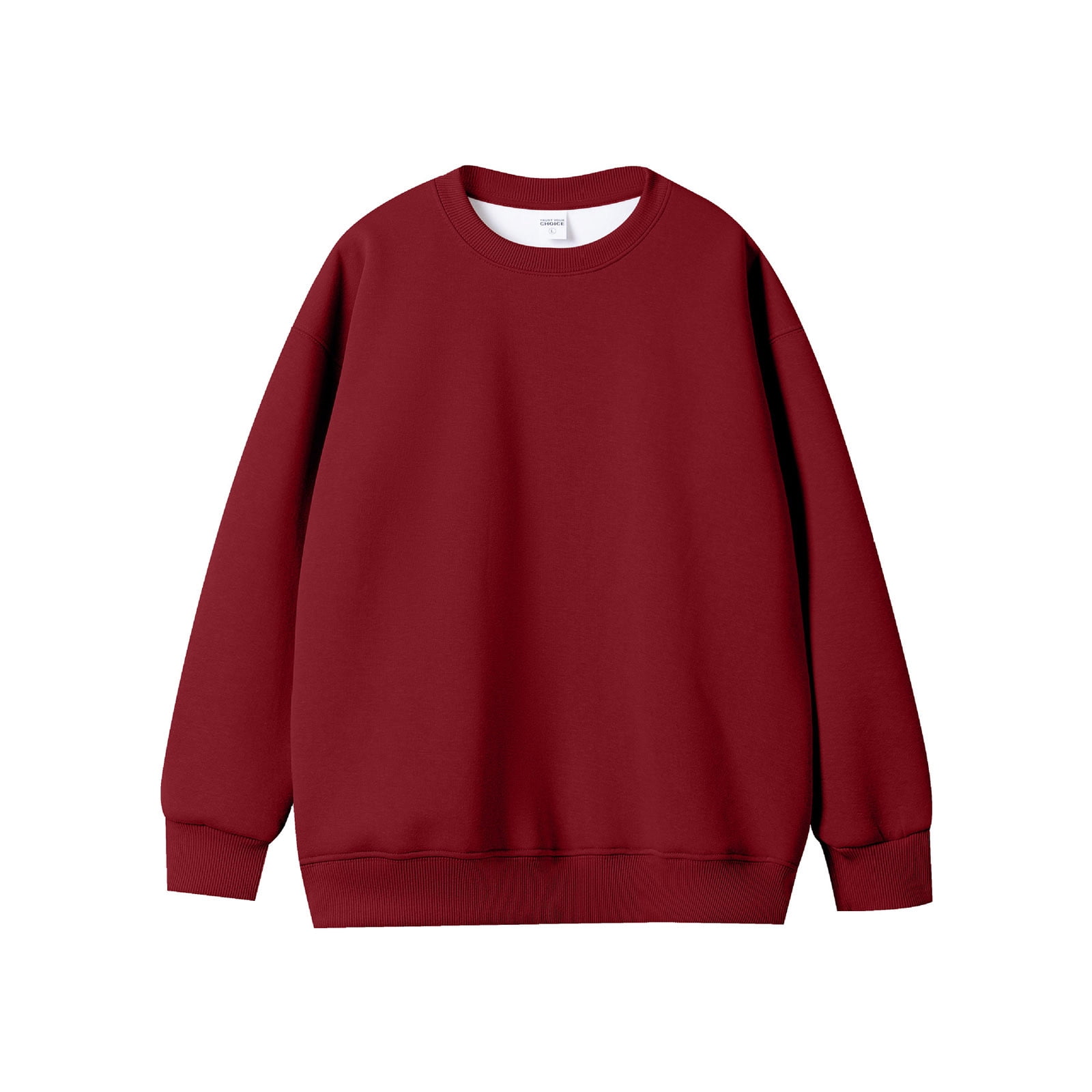 Cotton T-Shirts for Men Long Sleeve Round Neck Base Tee Shirt Fall ...