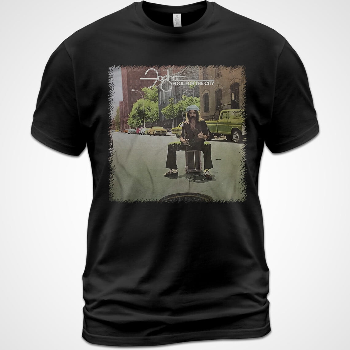 Cotton T-shirt Foghat Fool for the City Album Tee Roger Earl Bryan ...
