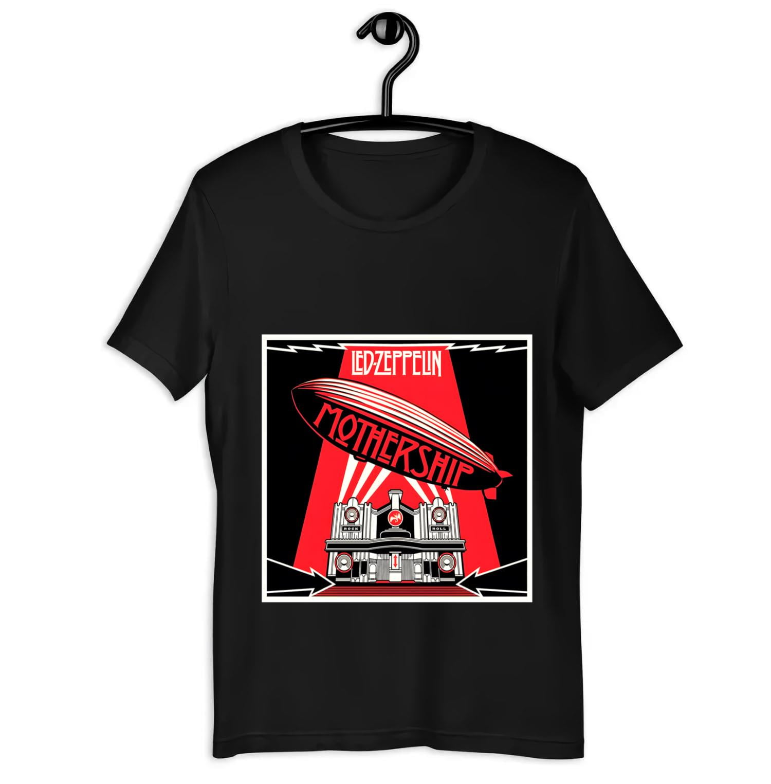 Cotton T-shirt Led Zeppelin Mothership shirt Tour music Jimmy Page all my love - Walmart.com