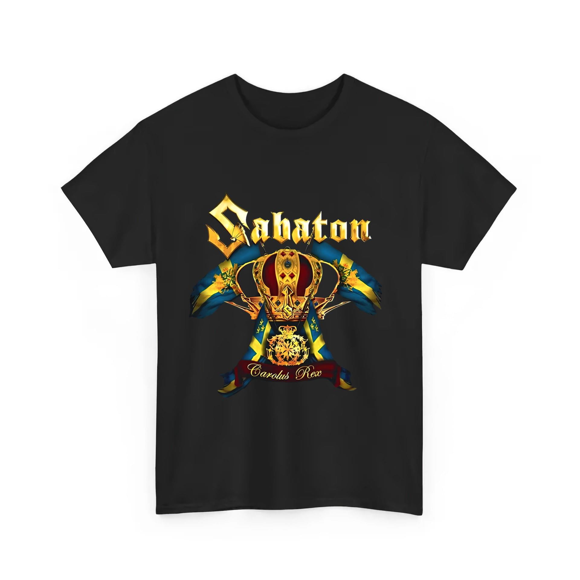 Cotton T-shirt Sabaton Joakim Broden Carolus Rex Chris Rorland Coat of ...