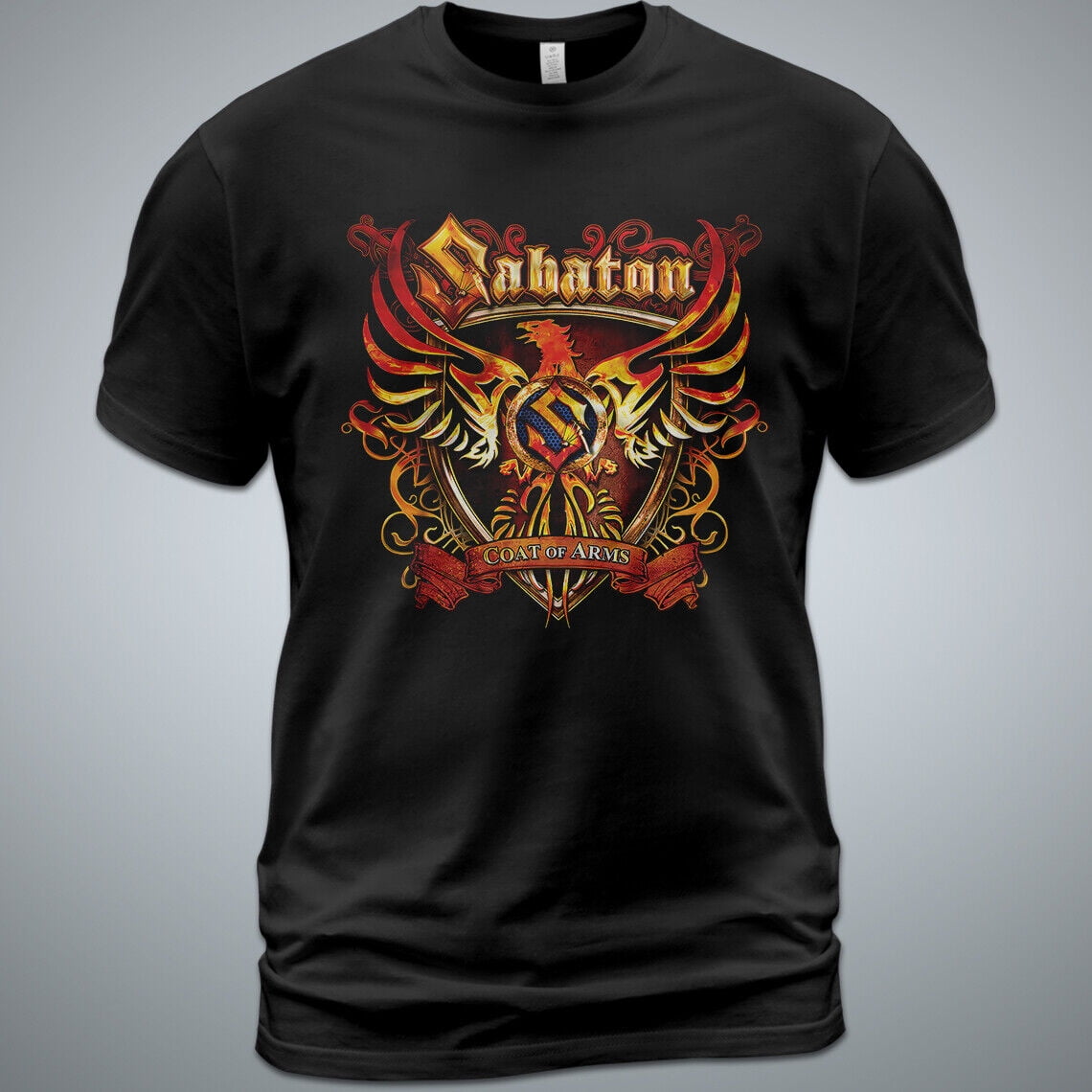 Cotton T-shirt Sabaton Joakim Broden Coat of Arms The Great War Chris ...