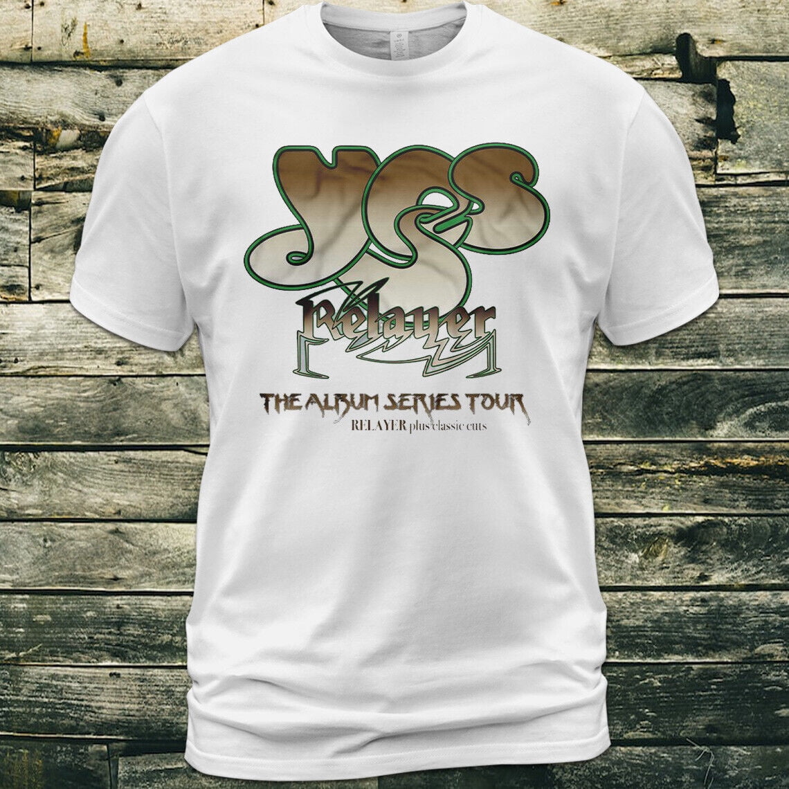 Cotton T-shirt Yes mussic Relayer The Album Series Tour Jon Anderson ...