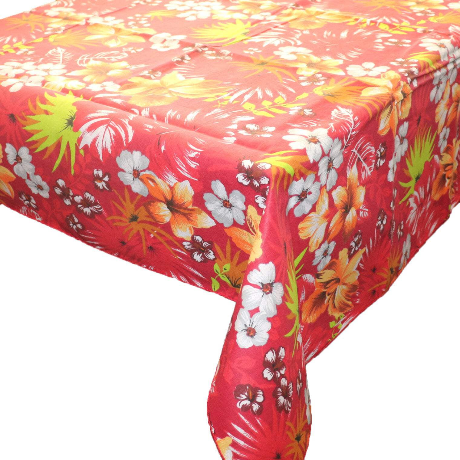 Cotton Tablecloth Floral Print Tropical Hawaiian Red - Walmart.com