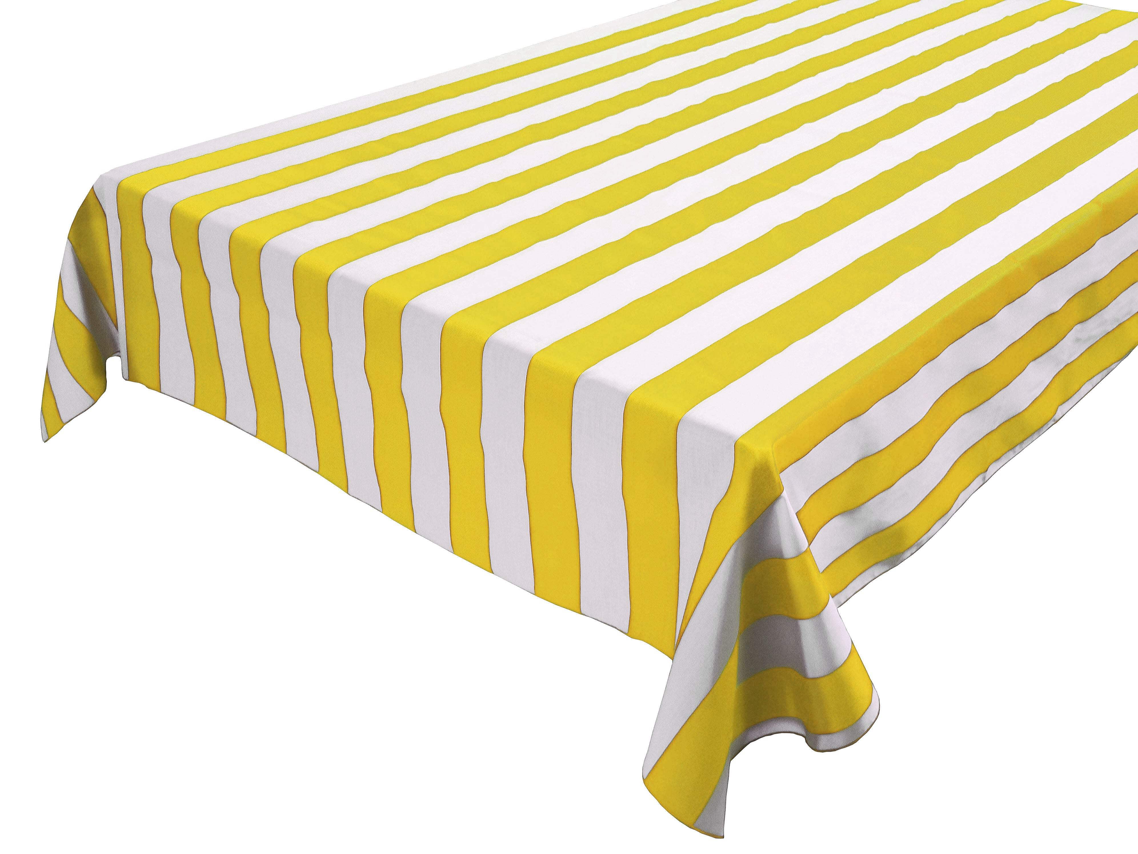 Cotton Tablecloth Stripes Print / 2 Inch Wide Stripe Yellow - Walmart.com