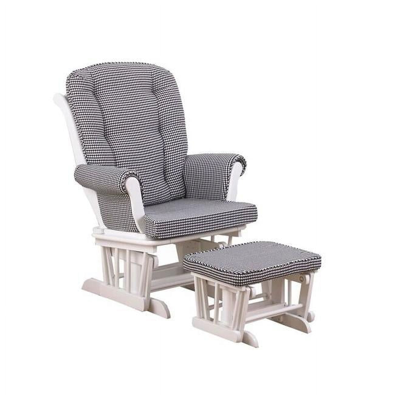 Cotton Tale TYGB Girly Glider Black and White Floral with ottoman ...