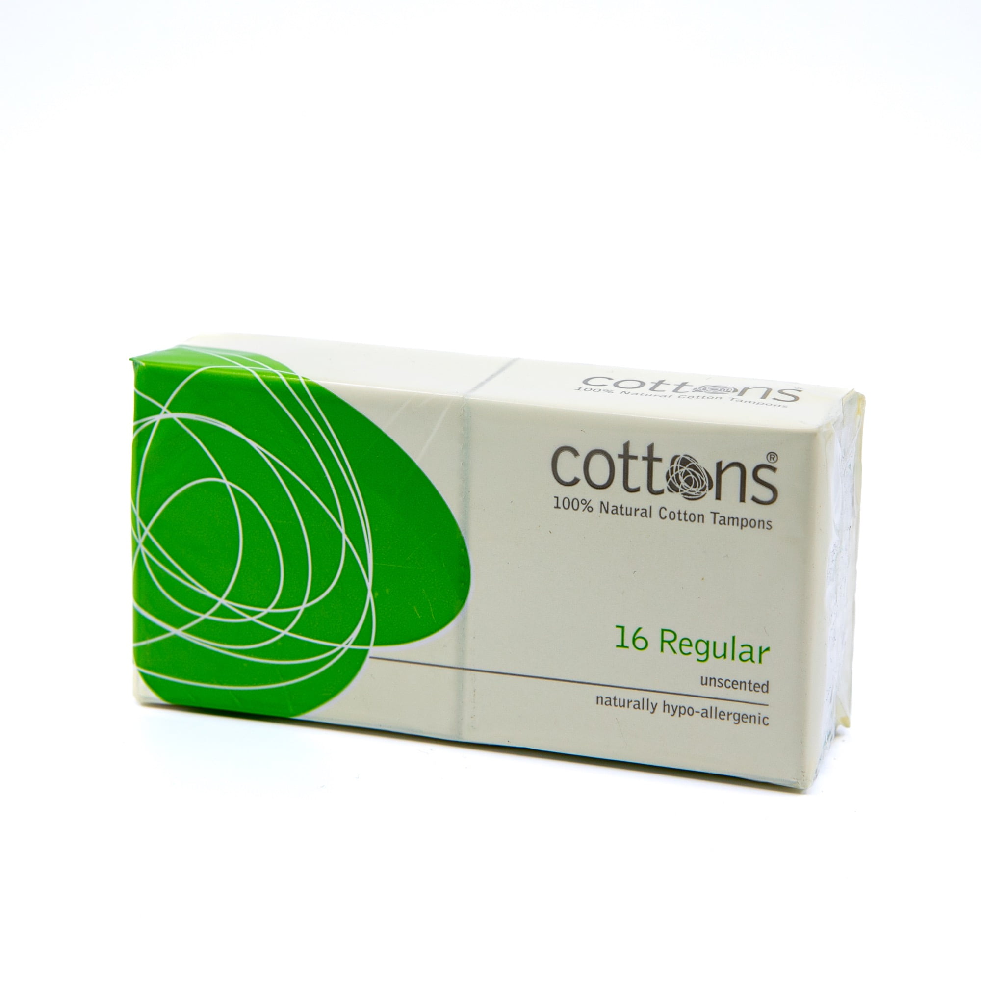 Cotton Tampons, 100% Natural Cotton, 16-Individually Wrapped, Unscented ...
