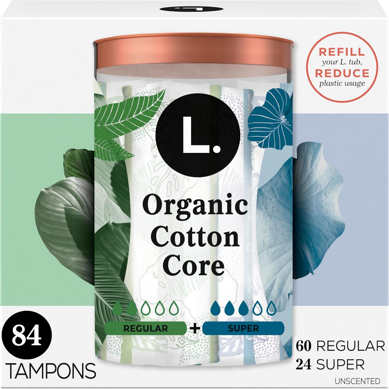 Cotton Tampons Regur/Super Absorbency Muipack, Contains an Organic ...
