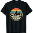 Cotton Tee Chicago Flag Tshirt Skyline Vintage Illinois USA Souvenir T-Shirt - Walmart.com