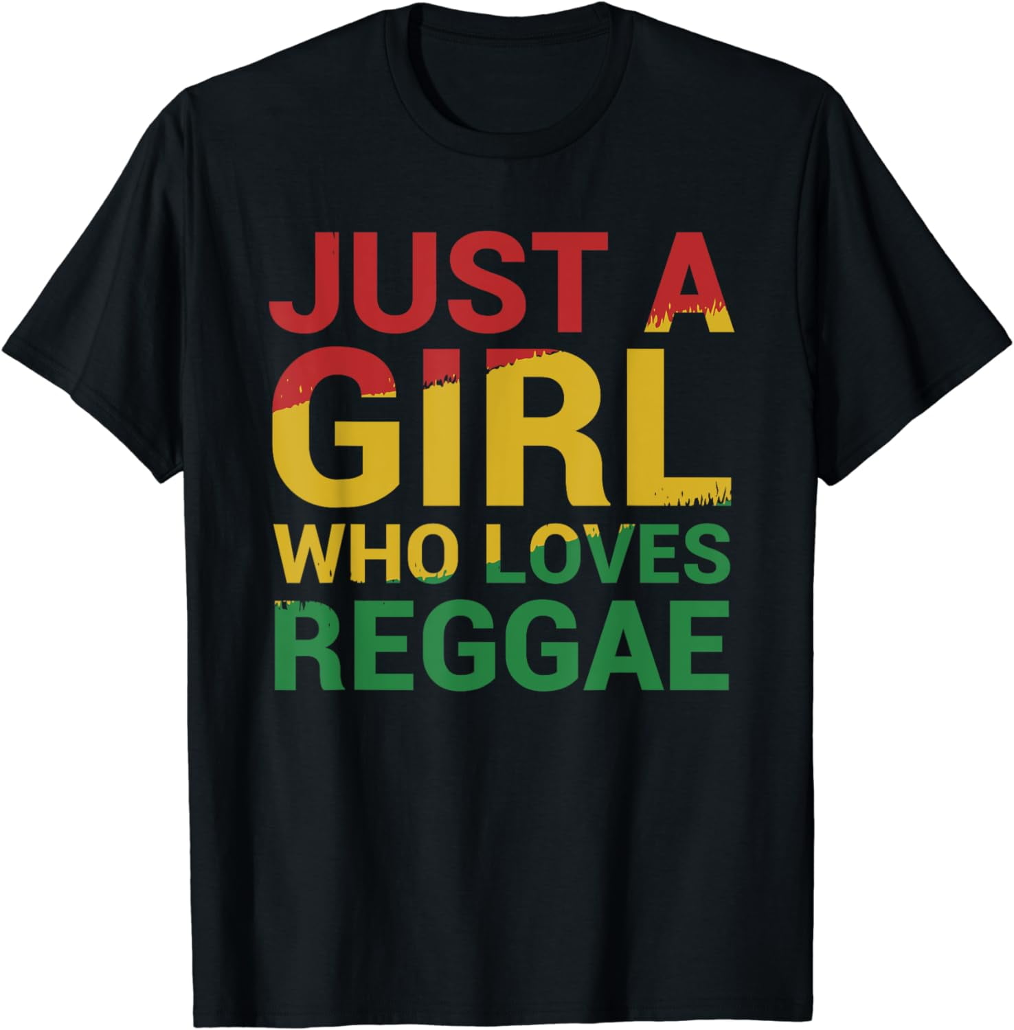 Cotton Tee Rastafarian Just A Girl Who Loves Reggae Music Rasta T-Shirt ...