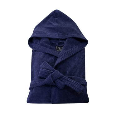 Mens Bathrobe with Hood- Terry Cloth Robes for Men£¬Towel Hooded Cotton ...
