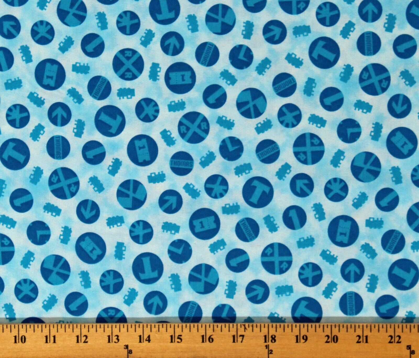 Cotton Thomas Trains Tickets Blue Circles Engines Thomas the Train ...