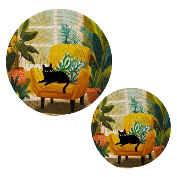 Cotton Thread Weave Hot Pot Holders Multi-use Hot Mats Non-Slip ...