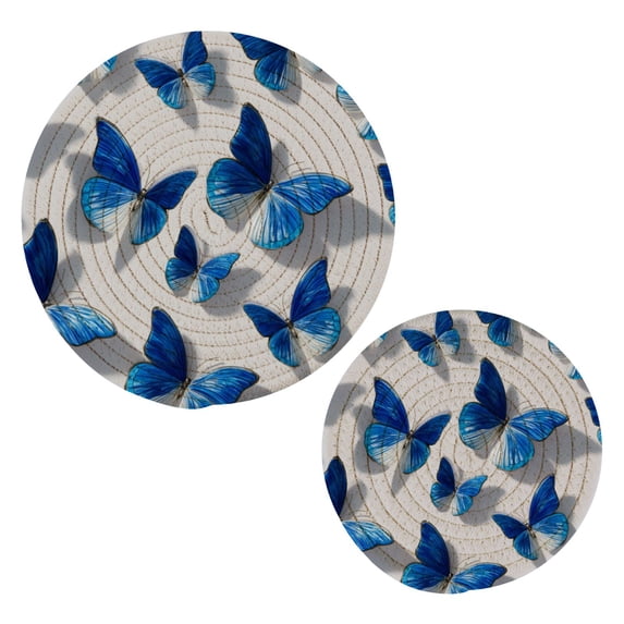 Cotton Thread Weave Hot Pot Holders Multi-use Hot Mats Non-Slip ...