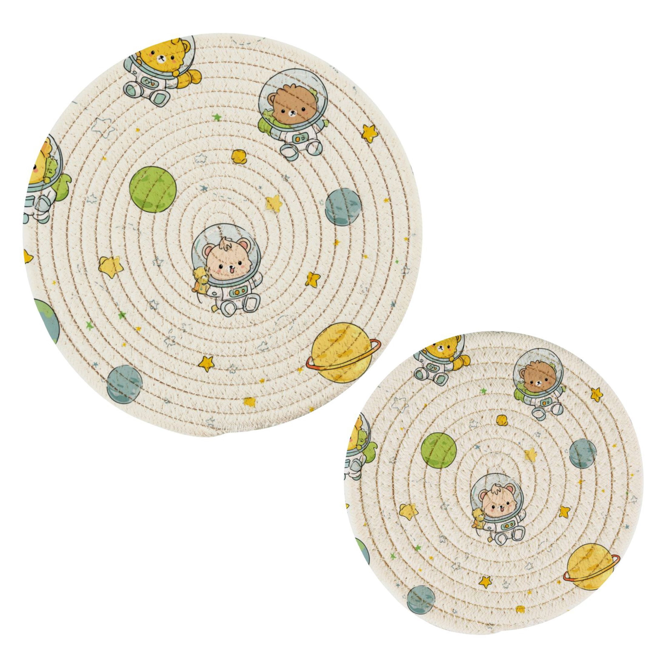 Cotton Thread Weave Hot Pot Holders Multi-use Hot Mats Non-Slip ...