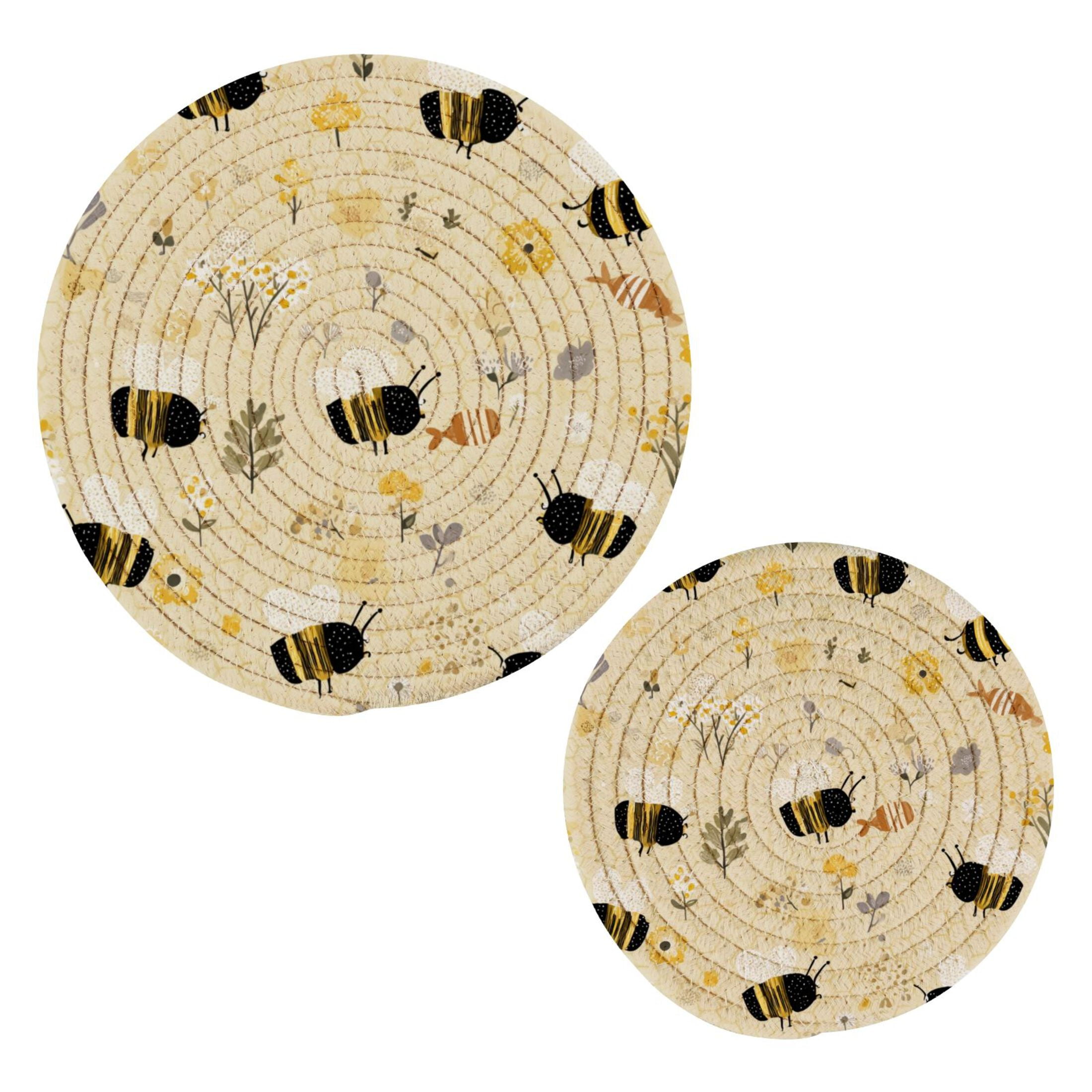 Cotton Thread Weave Hot Pot Holders Multi-use Hot Mats Non-Slip ...