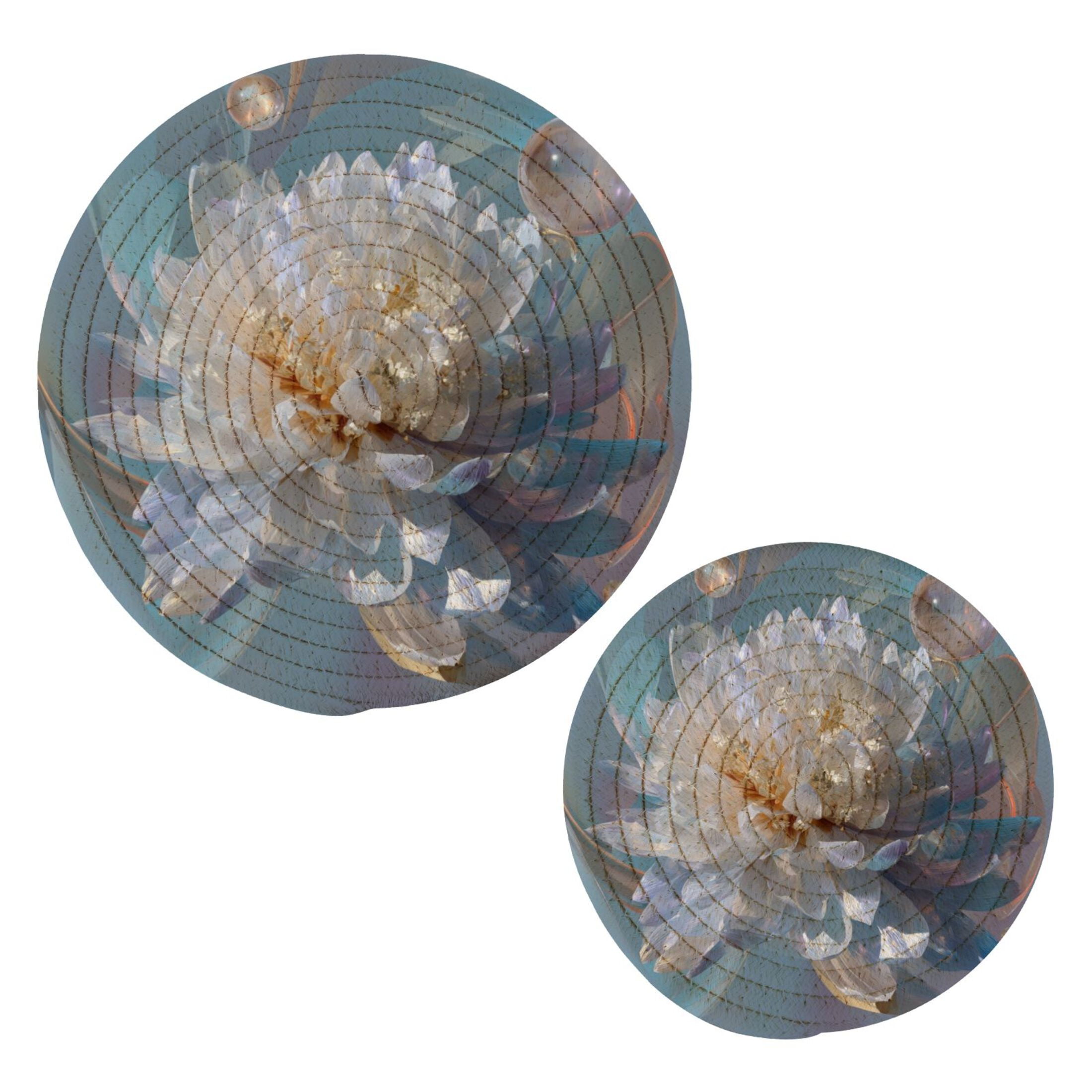 Cotton Thread Weave Hot Pot Holders Multi-use Hot Mats Non-Slip ...