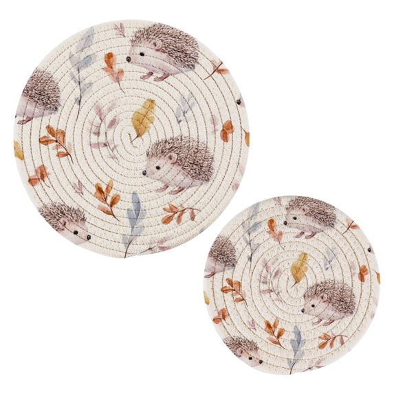 Cotton Thread Weave Hot Pot Holders Multi-use Hot Mats Non-Slip ...