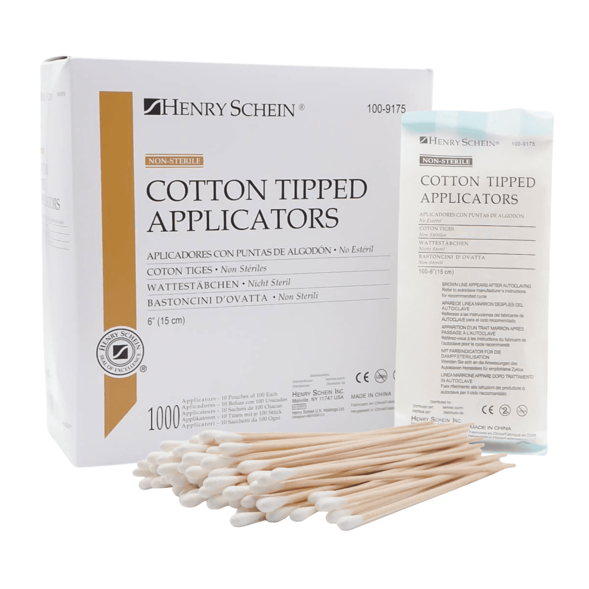 Henry Schein Cotton Swabs, Non-Sterile, Disposable, 1000 Count - 1 Pack ...