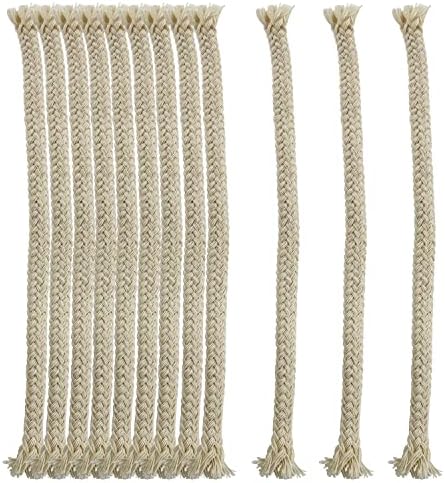 Cotton Torch Wicks 20PCS 1/4 inch 6.3inch Round Cotton Kerosene Oil ...